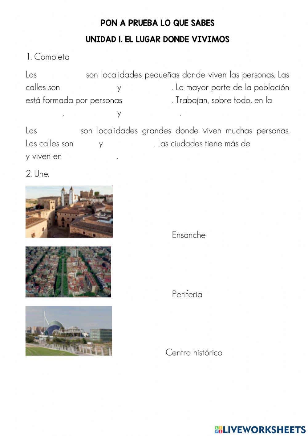Repaso unidad 1 sociales worksheet | Live Worksheets