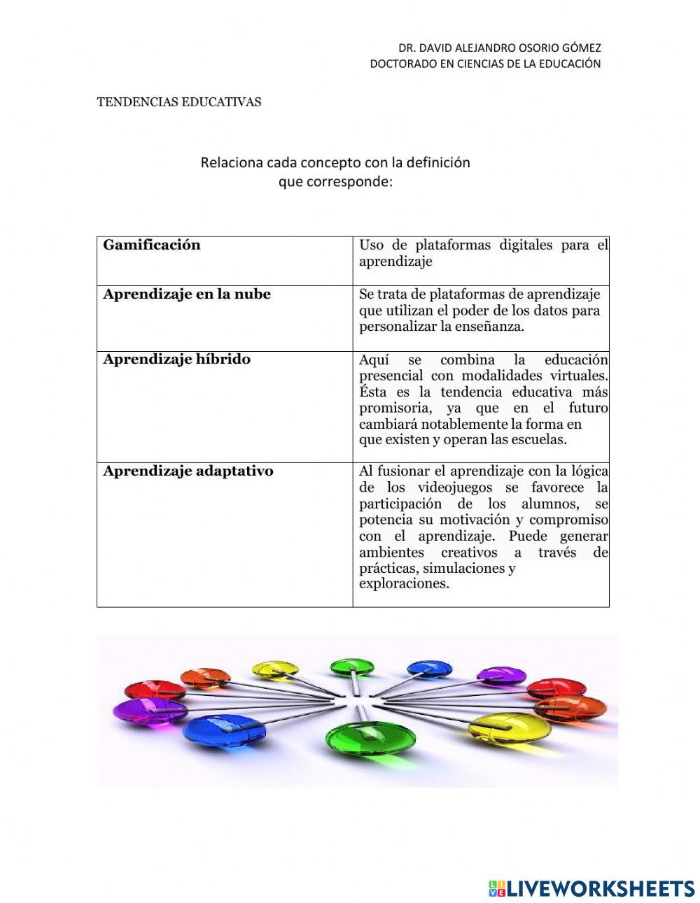 Relación de conceptos activity | Live Worksheets