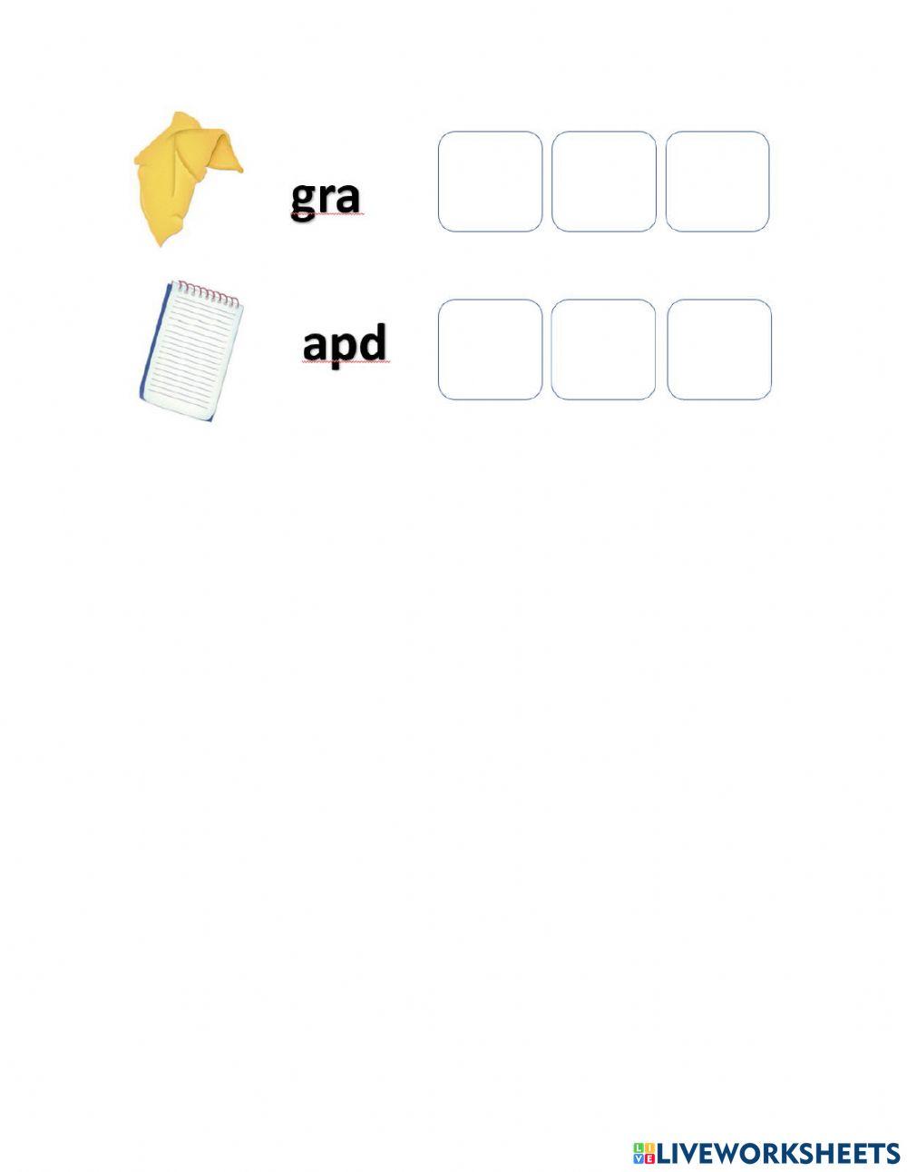 Ad, ag, family … | Free Interactive Worksheets | 1559317