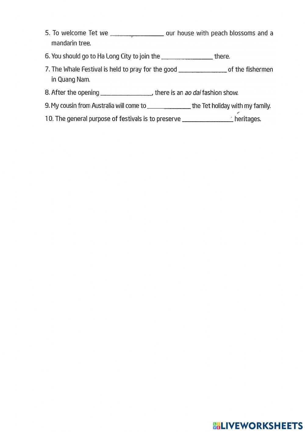 Grade 8 - Revision Unit 5 worksheet | Live Worksheets