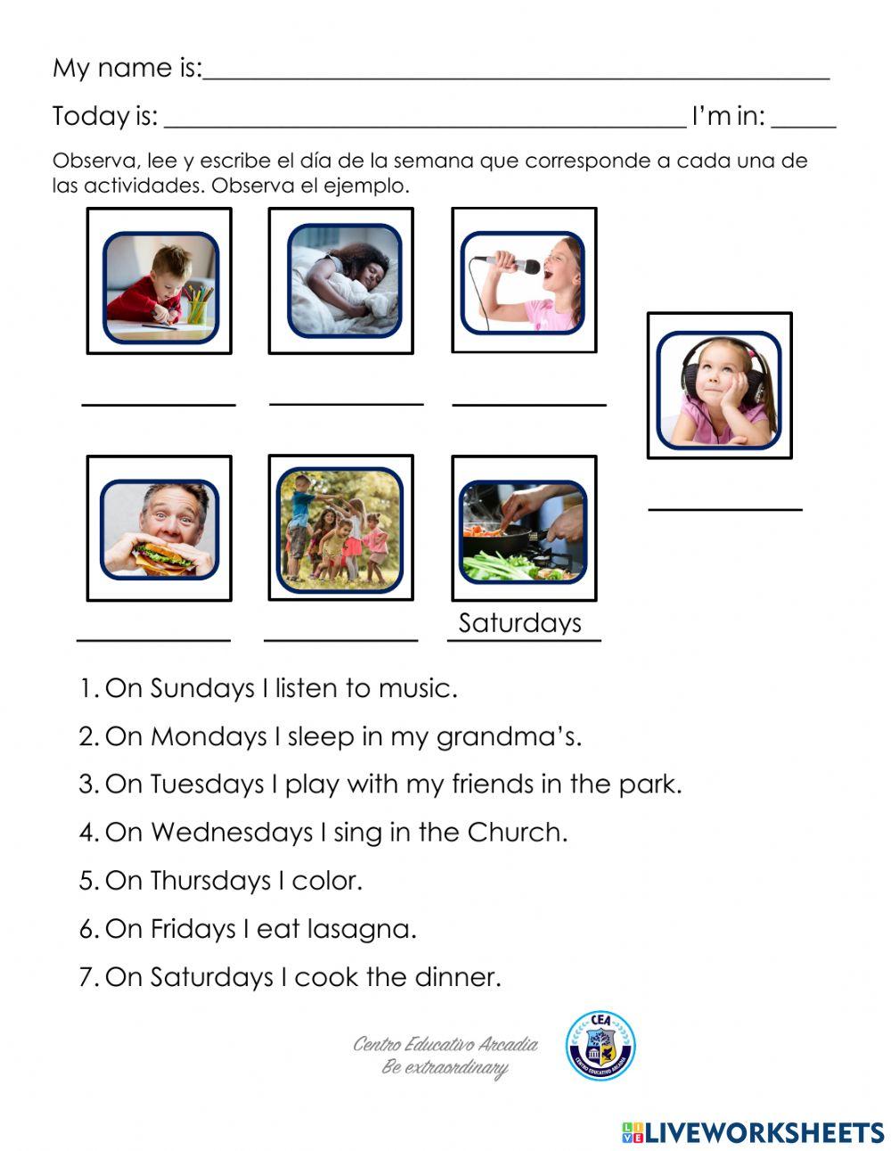 Freequency adverbs activity | Live Worksheets