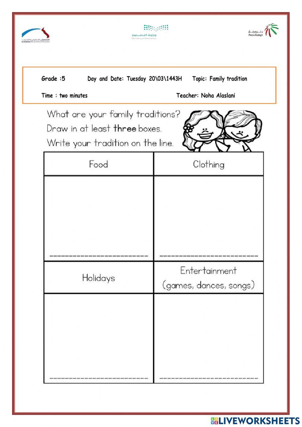 Group A family worksheet | Live Worksheets