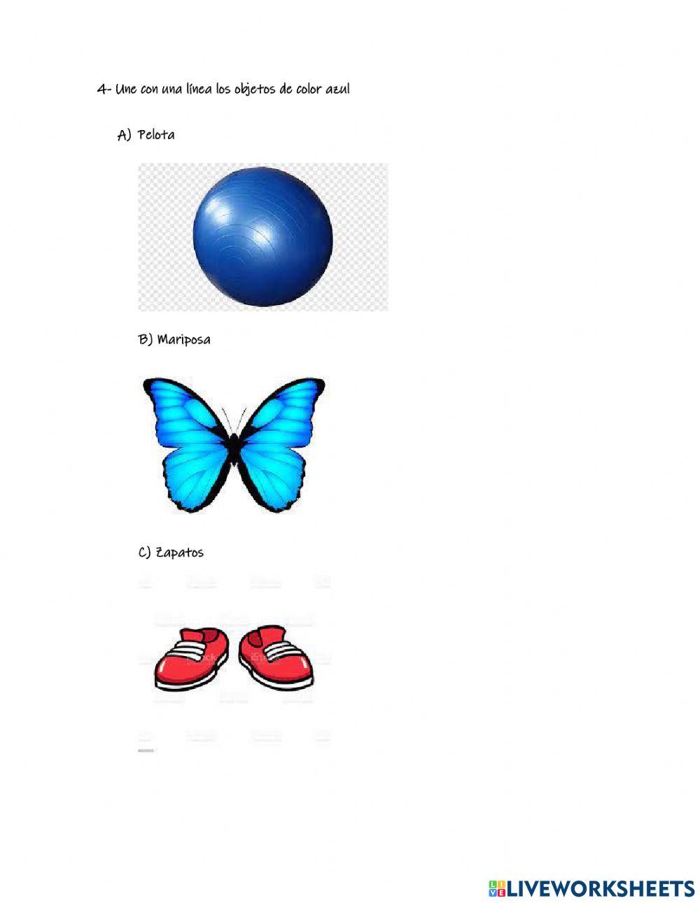 Color azul, y semáforo worksheet | Live Worksheets