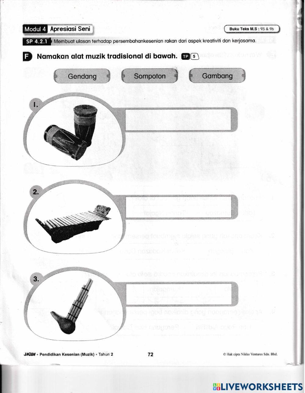 Tarian sumazau interactive worksheet | Live Worksheets