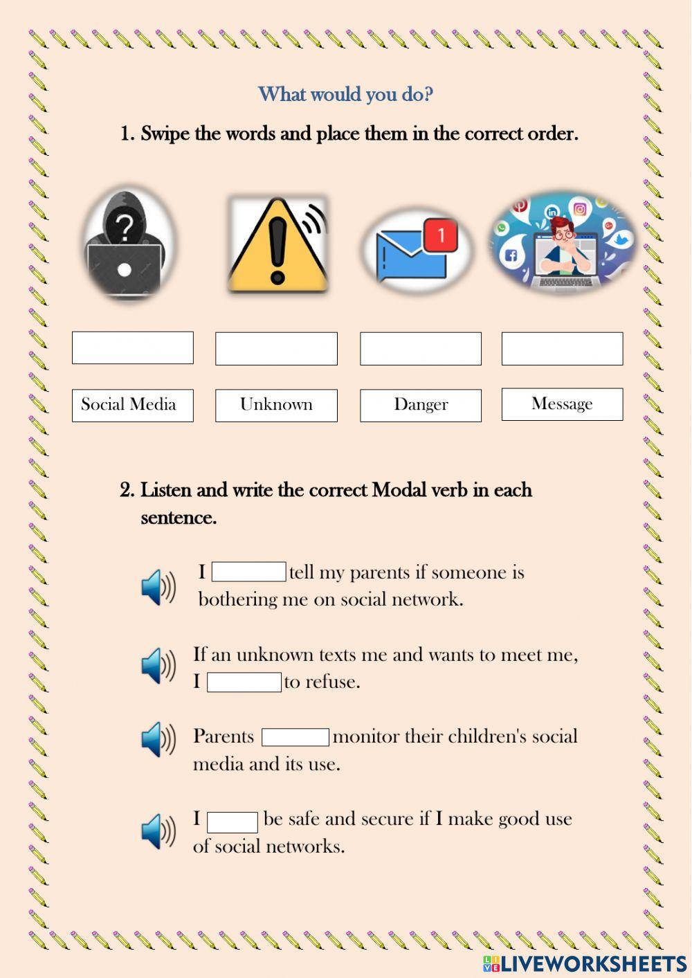What would you do? worksheet for Octavo | Live Worksheets