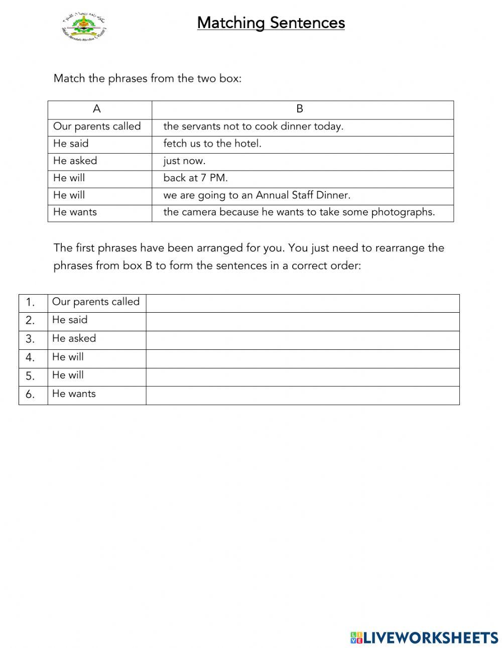 Matching Sentences - 25.10.2021 2435 | Syaafee | Live