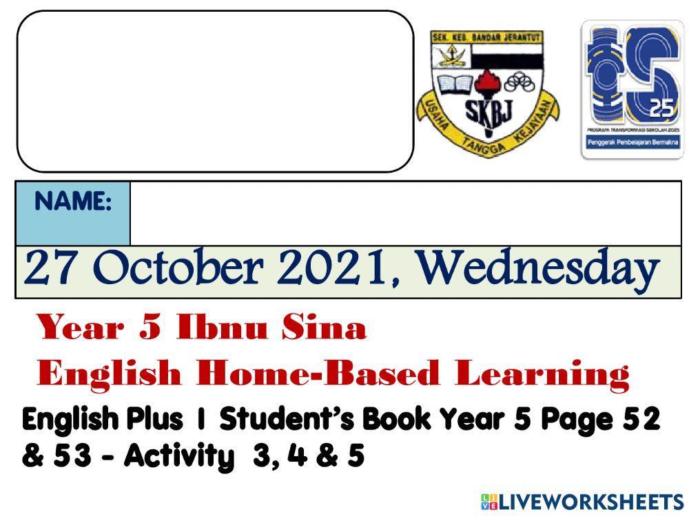 Year 5 Textbook Page 52 & 53 Act 3,4,5 worksheet | Live Worksheets