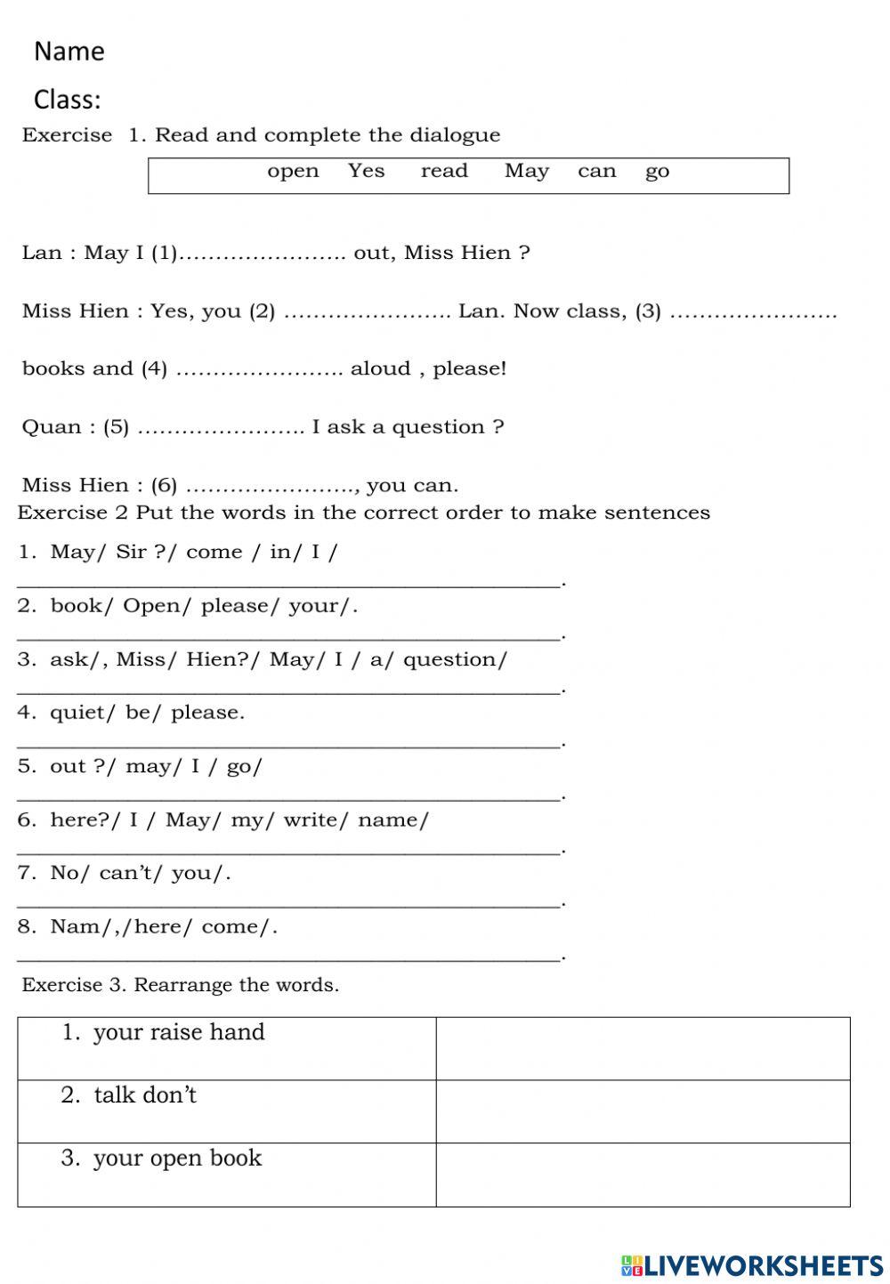 Grade 3-Week 8 1561386 | Bui Thi Thu | Live Worksheets