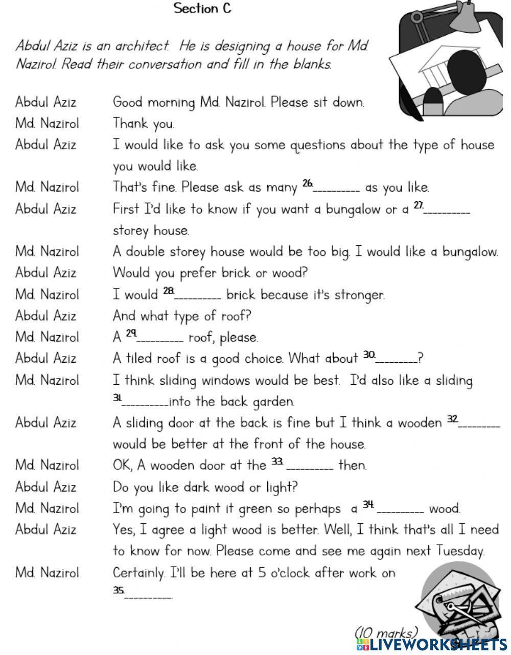 Architect worksheet | Live Worksheets