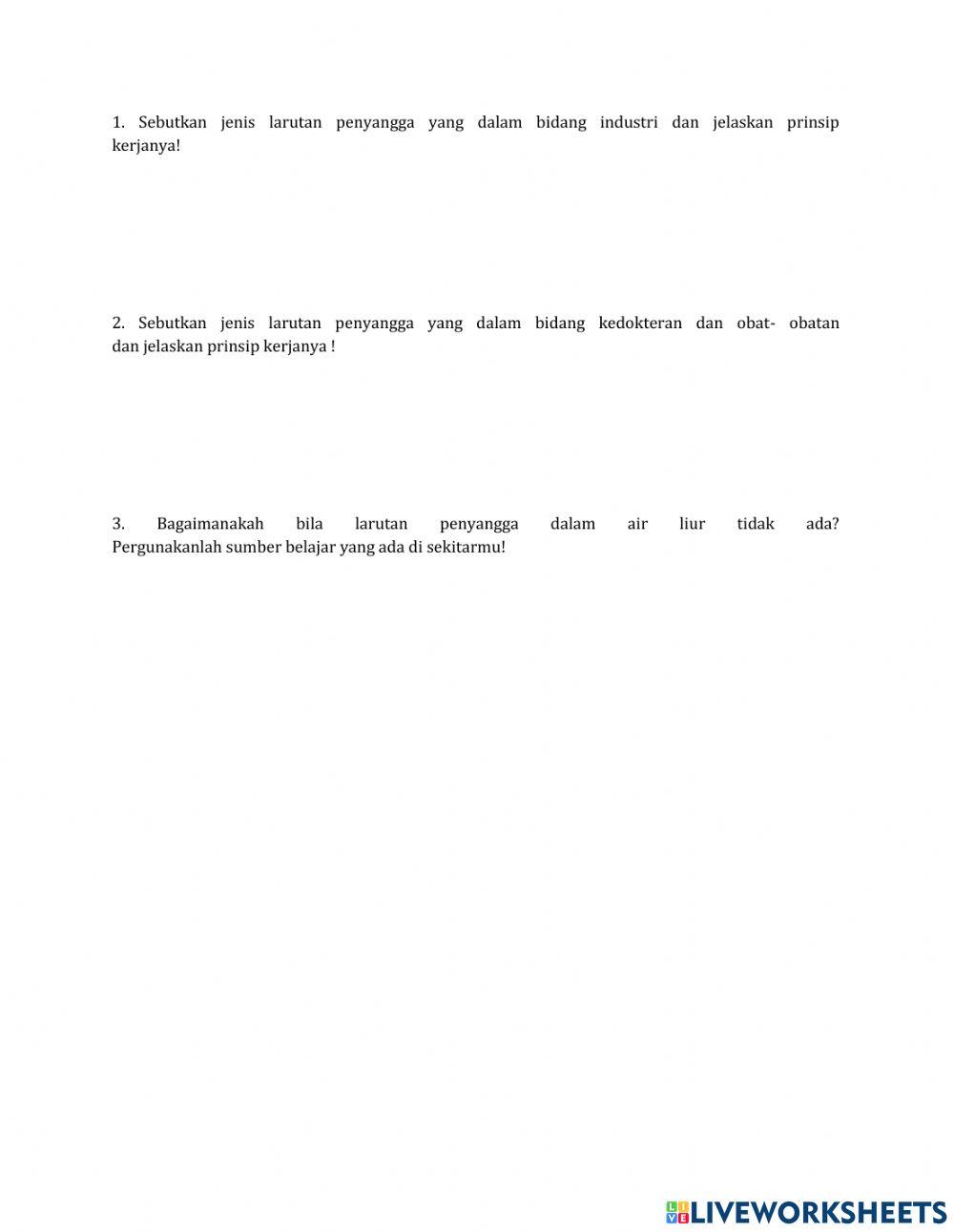 Soal exercise for 3 | Live Worksheets