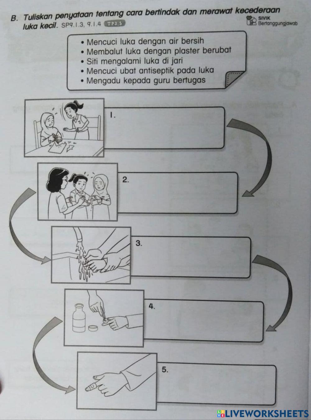 PKT3 MERAWAT LUKA KECIL - 25.10.2021 online exercise for | Live Worksheets
