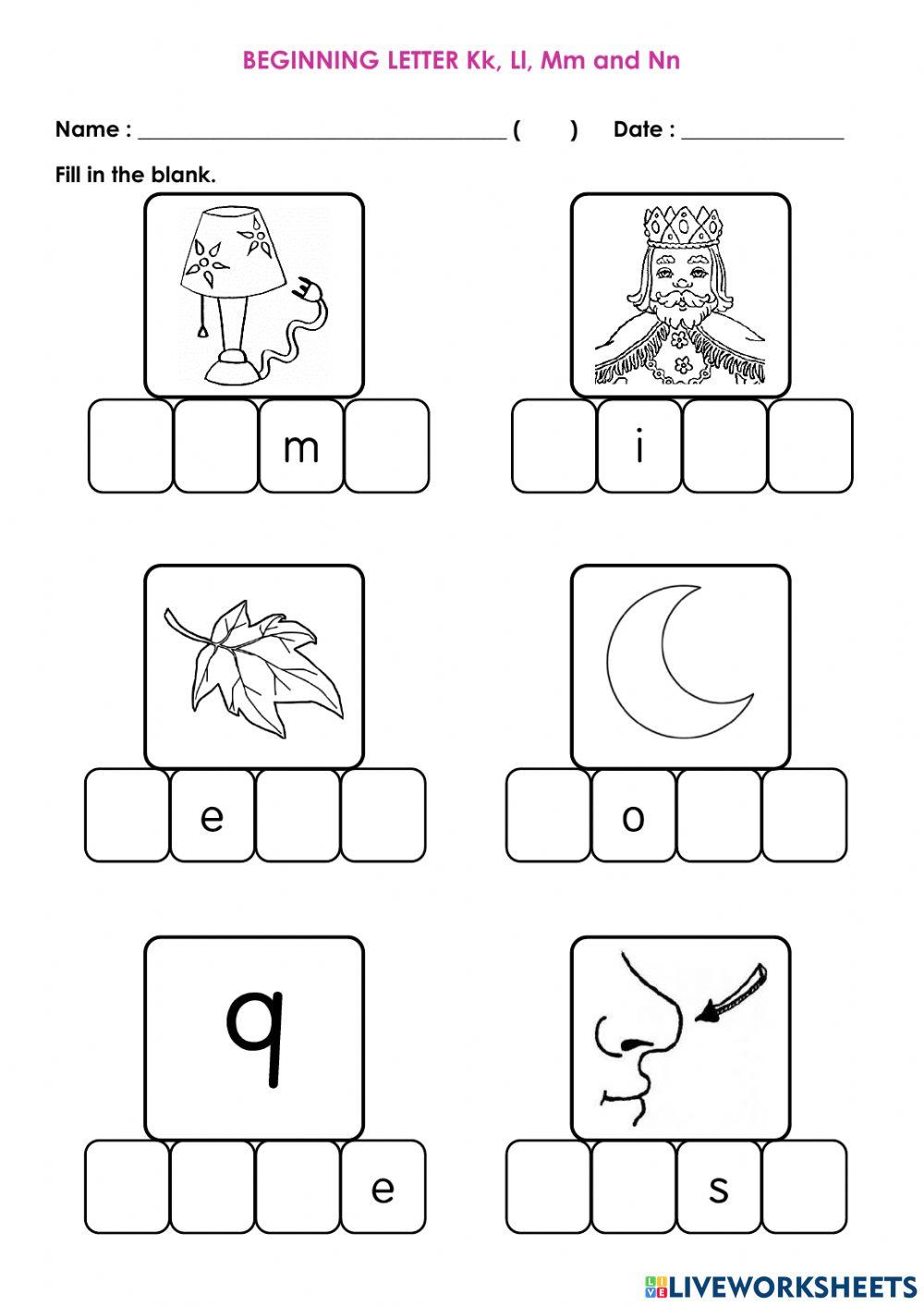 Beginning Lette… | Free Interactive Worksheets | 3454425