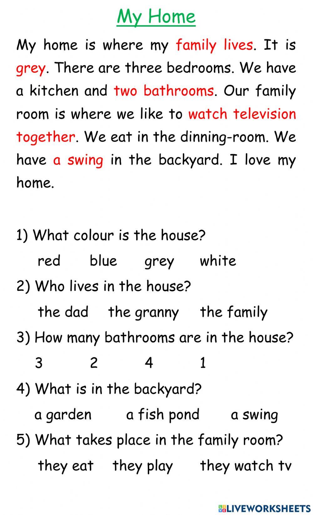 1562160 | My Home | gmungal2020 | LiveWorksheets