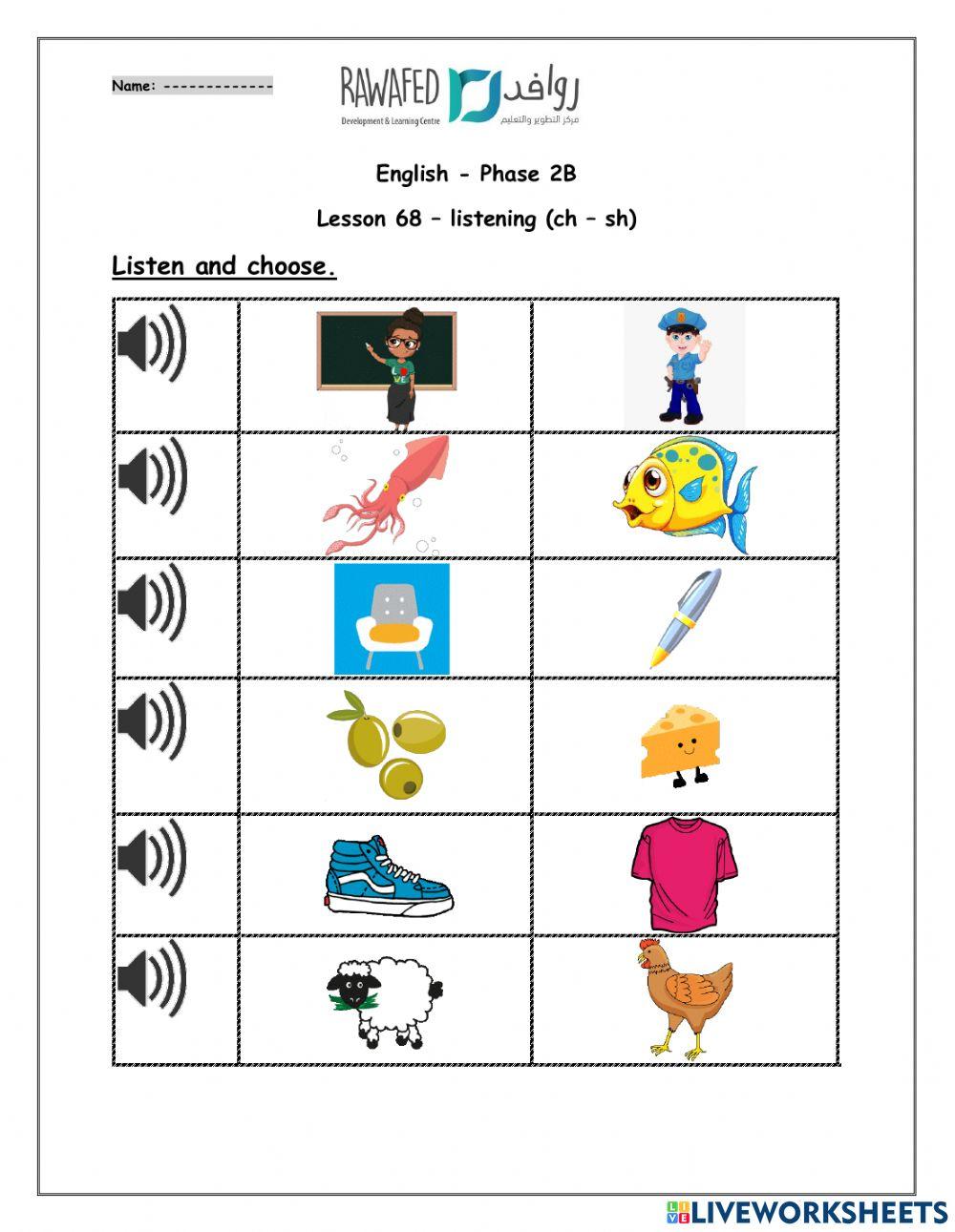 Lesson 68: listening worksheet | Live Worksheets