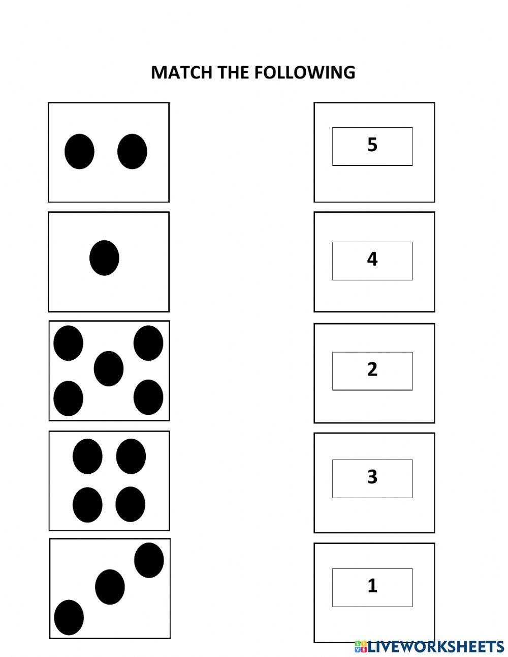 Number Matching Online Exercise For Live Worksheets number-matching-online-exercise-for-live-worksheets