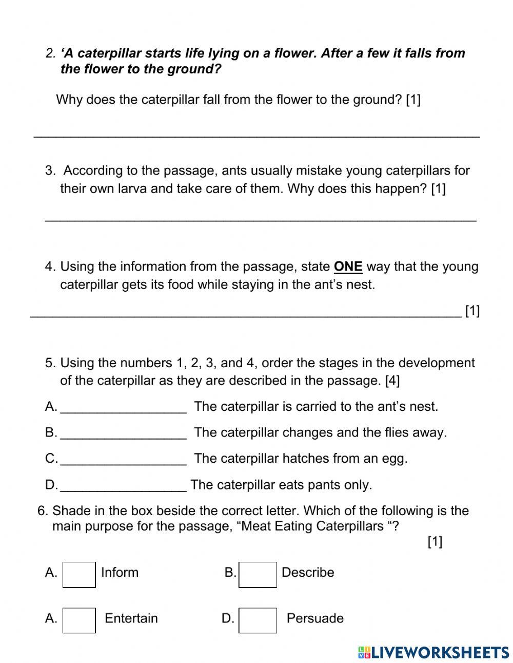 Reading Comprehension Midterm Exam Grade 5 Online Exercise For Live reading-comprehension-midterm-exam-grade-5-online-exercise-for-live