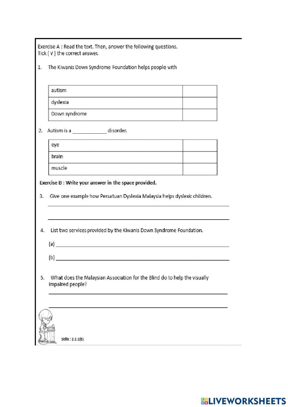 Overcoming the Odds online exercise | Live Worksheets