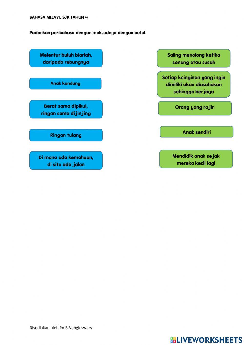 Taska Riang Hati 1563646 | vangles | Live Worksheets