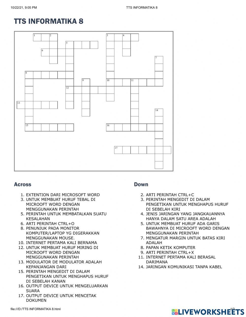 Tts informatika… | Free Interactive Worksheets | 1563764