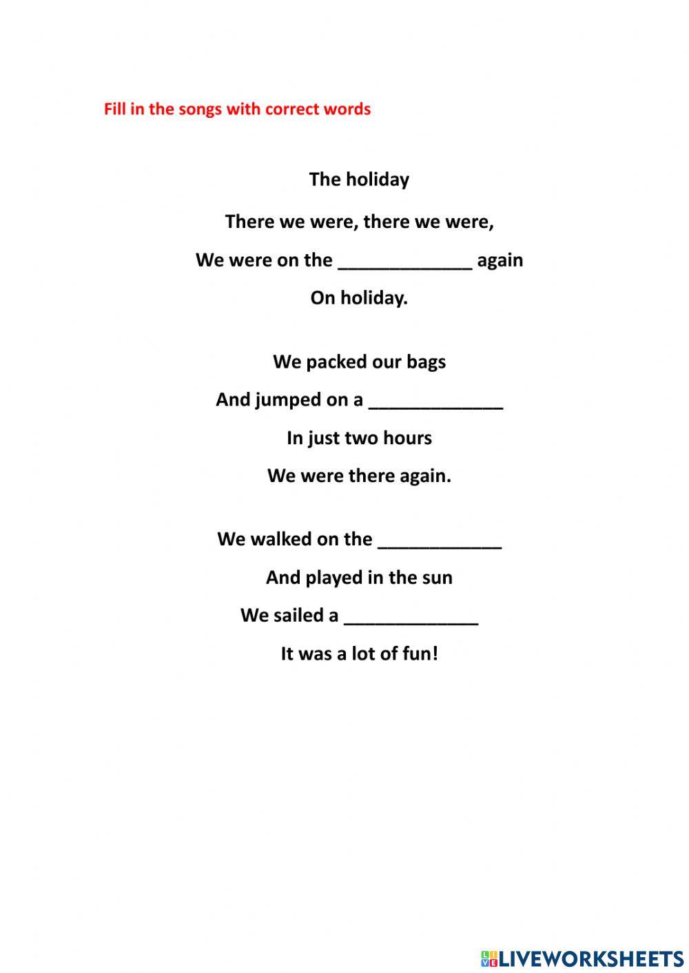 Year 3 Module 9 exercise | Live Worksheets