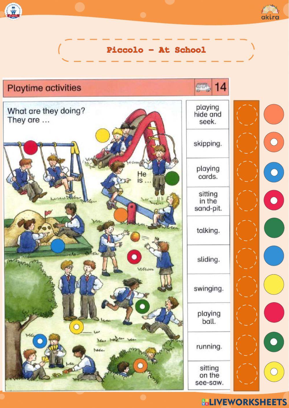 Piccolo - At School 14 online exercise for | Live Worksheets