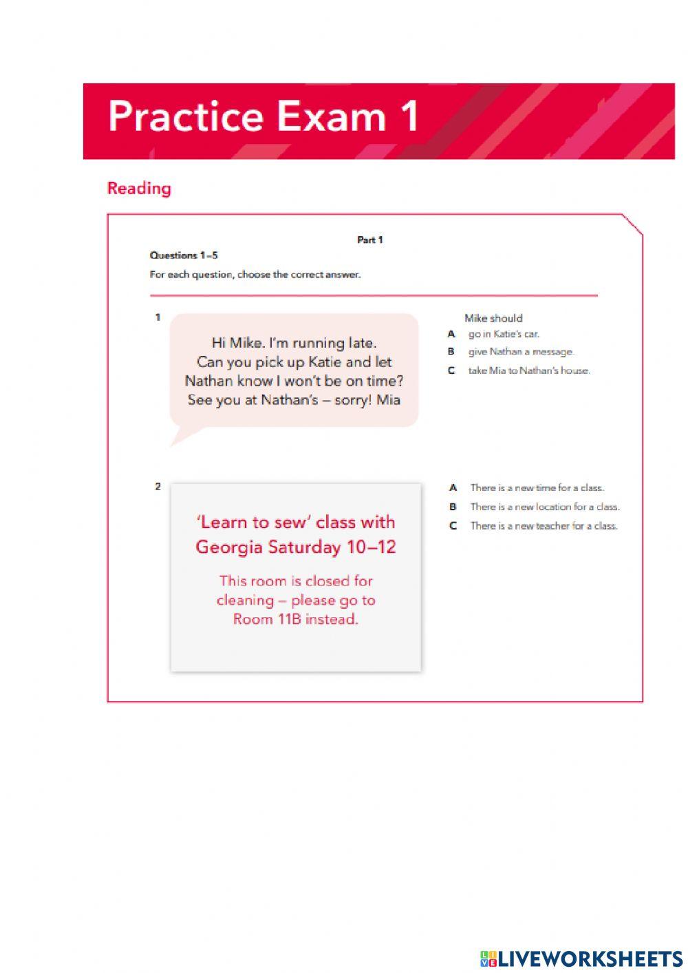 B1 Preliminary … | Free Interactive Worksheets | 1565194