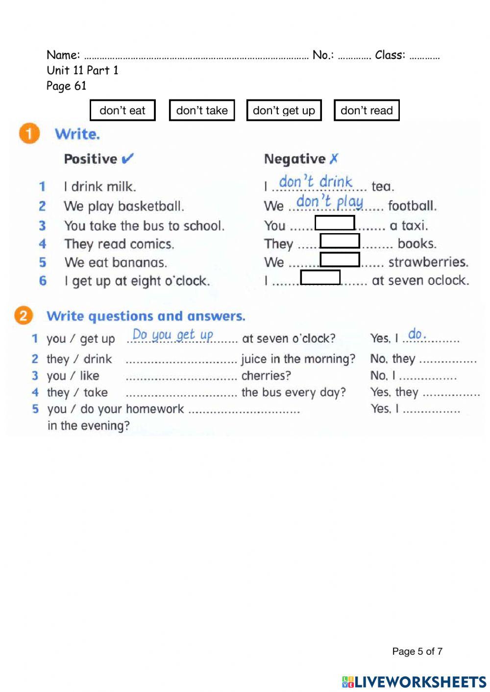 Present Simple Part 1 exercise | Live Worksheets