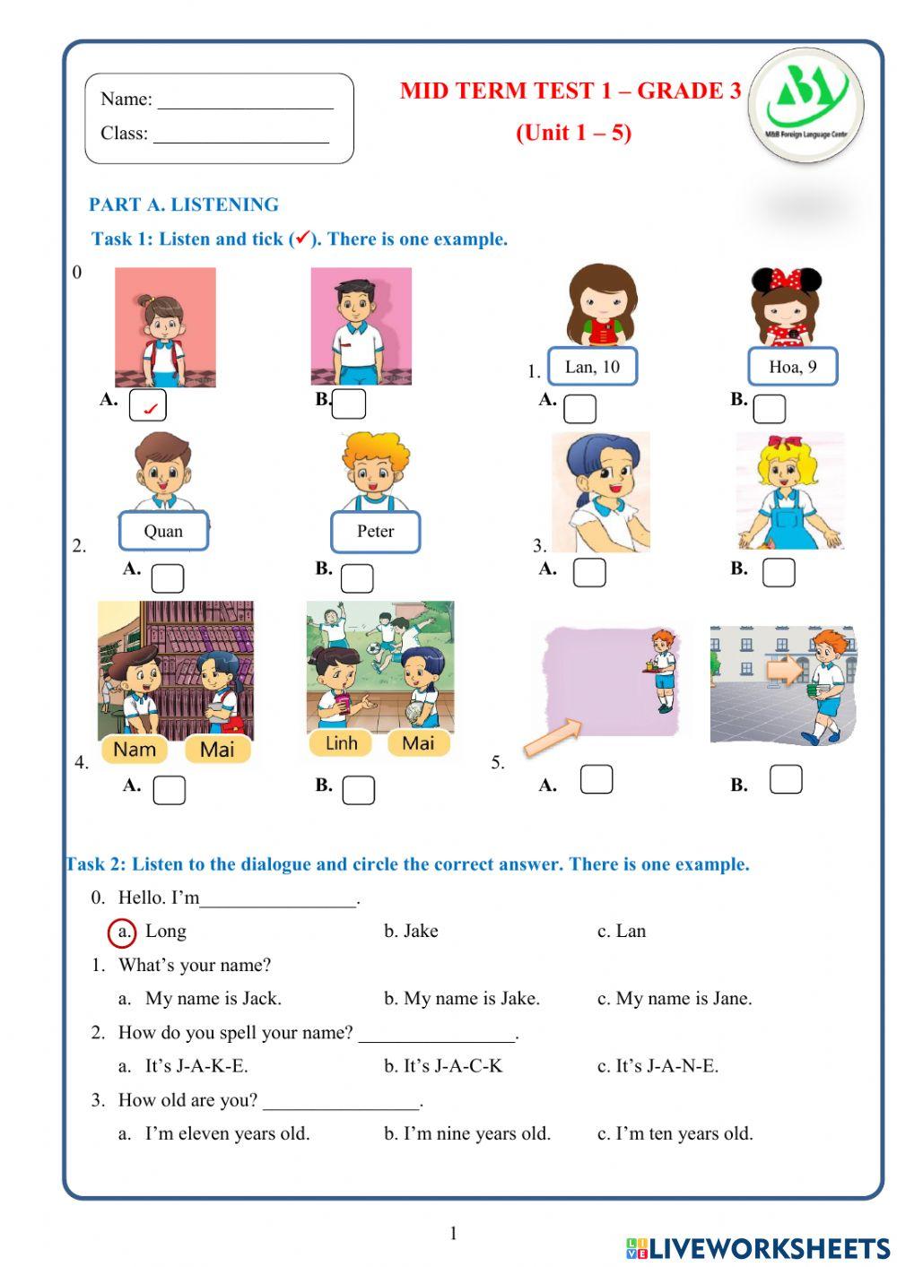 1565303 | Mid-term 1 - Grade 3 | Nguyễn Thị Thu Hằng