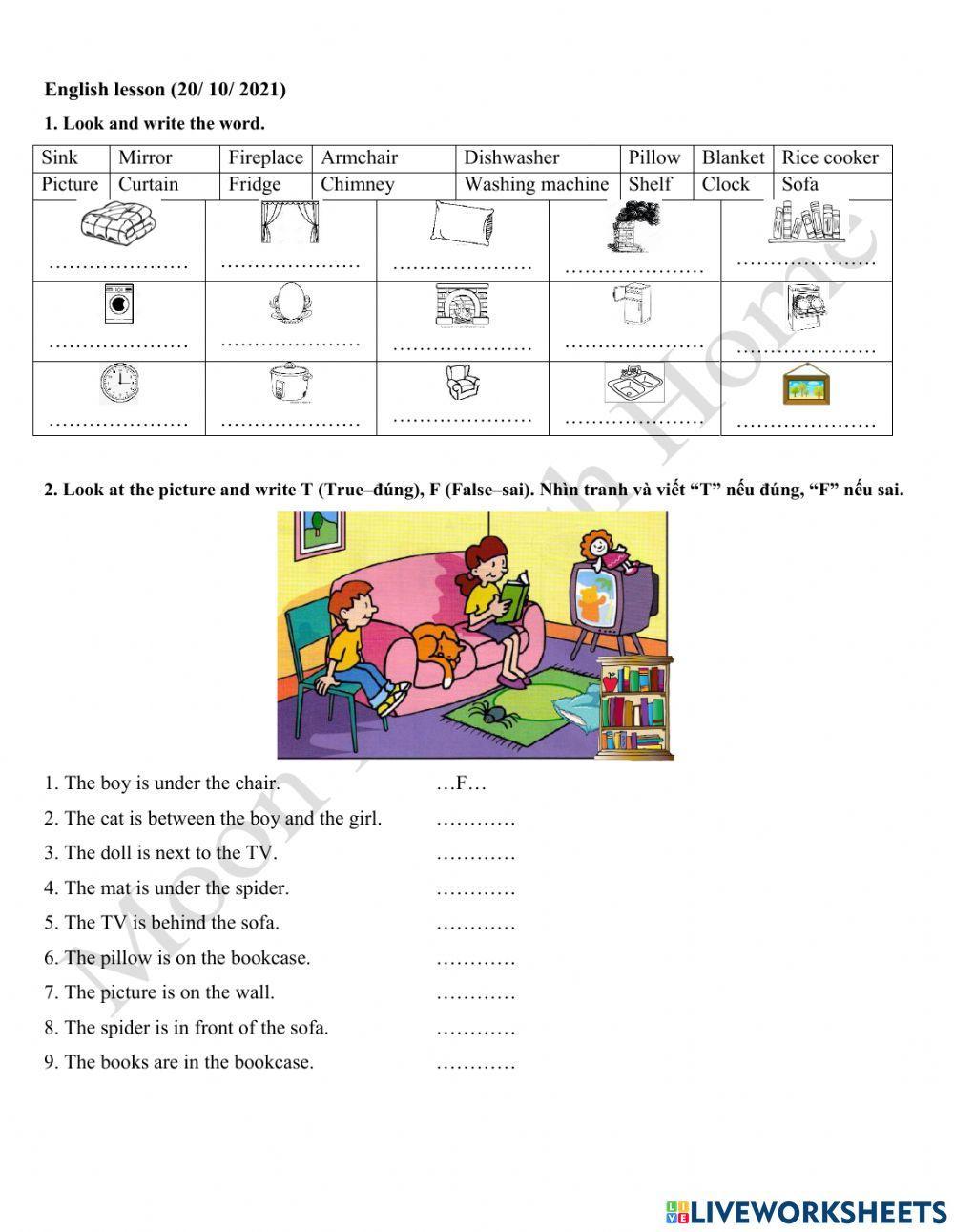 Grade 3 There is- are review worksheet | Live Worksheets