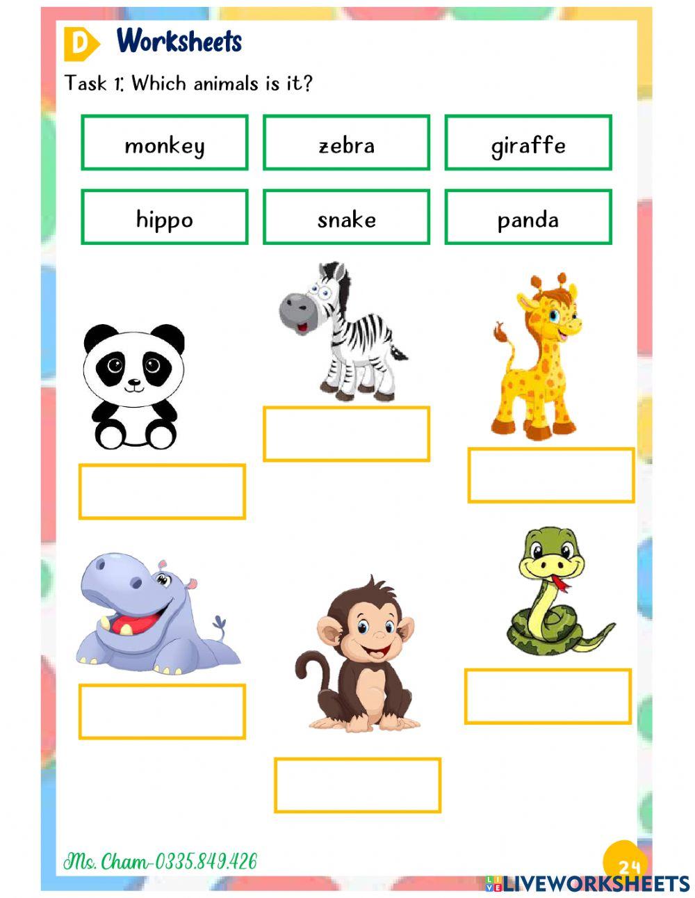 Unit 6: zoo animals- lesson 1 1565499 | hoàng thị thanh