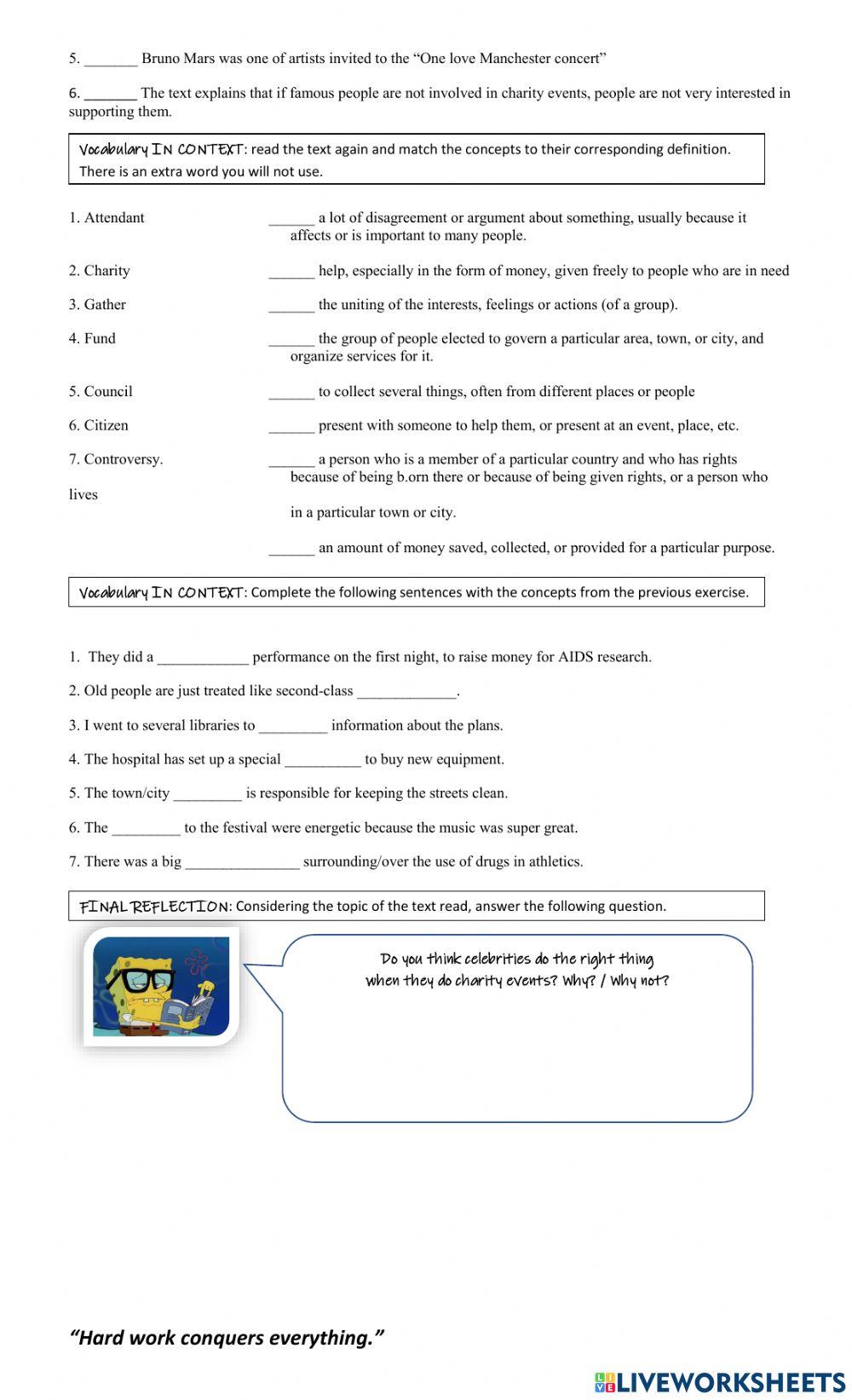 Week 5- Reading comprehension worksheet | Live Worksheets