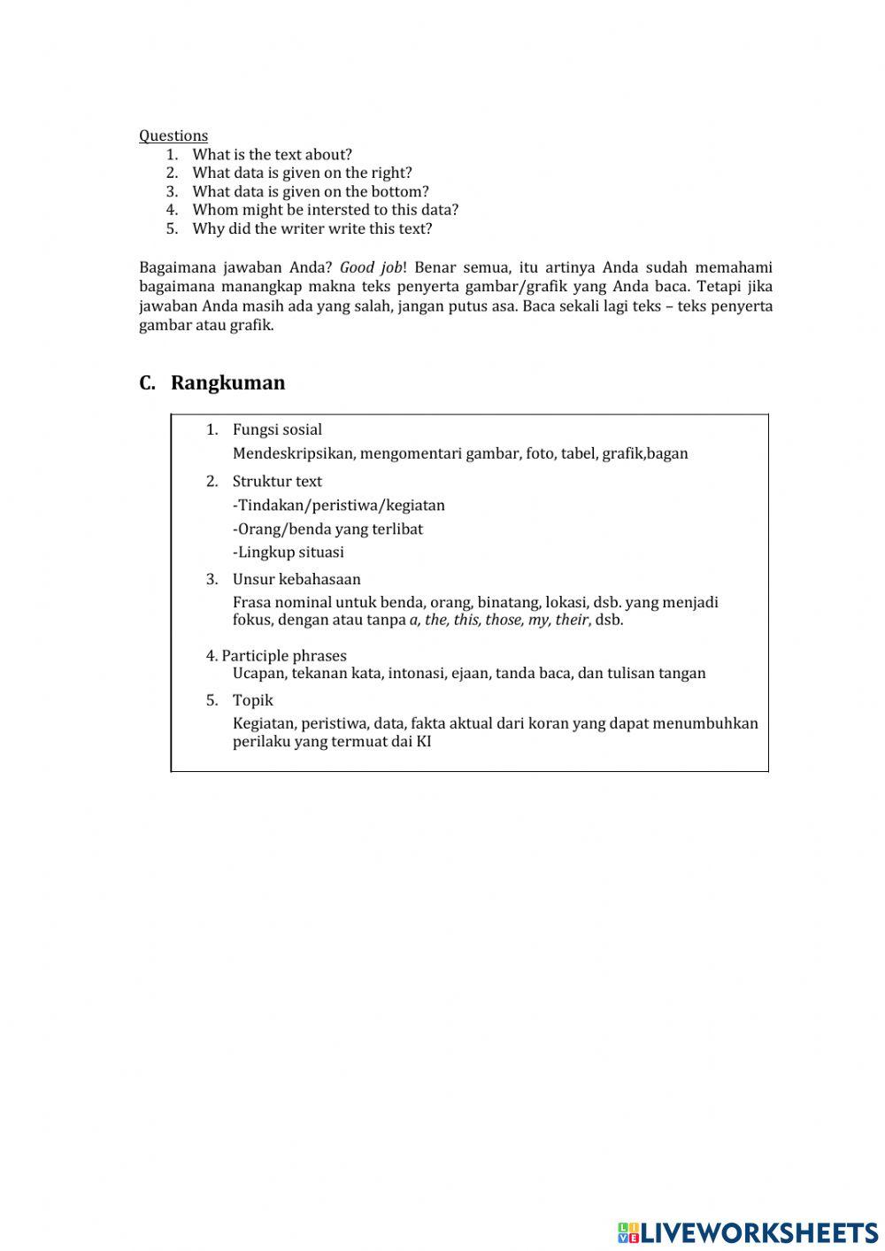 Caption: Let's read worksheet | Live Worksheets