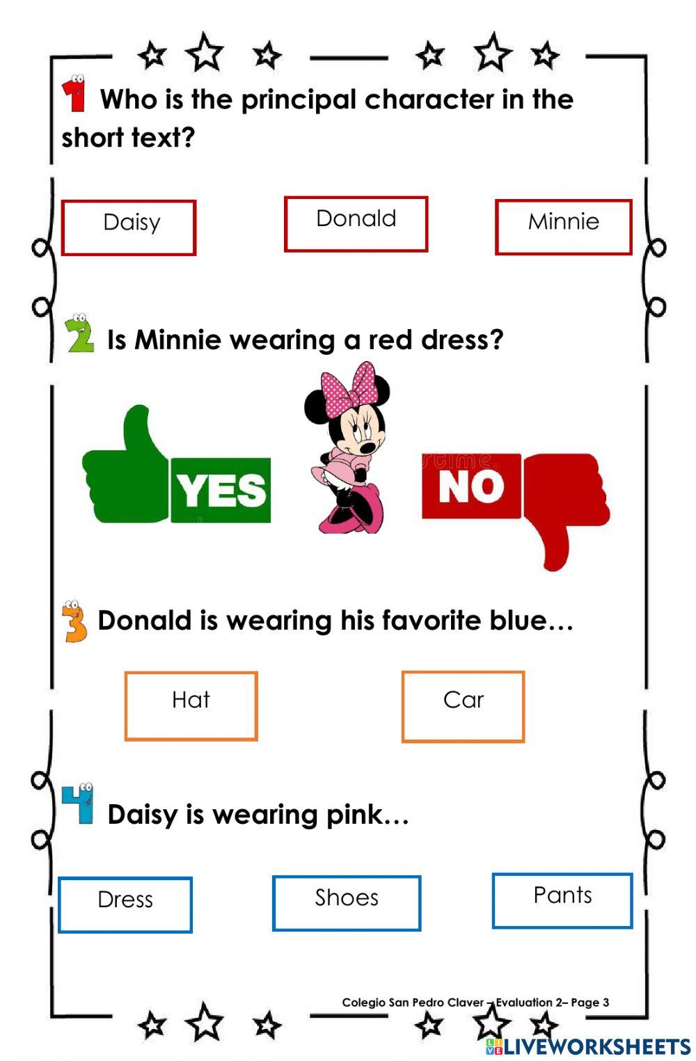 Evaluation 2 | Live Worksheets