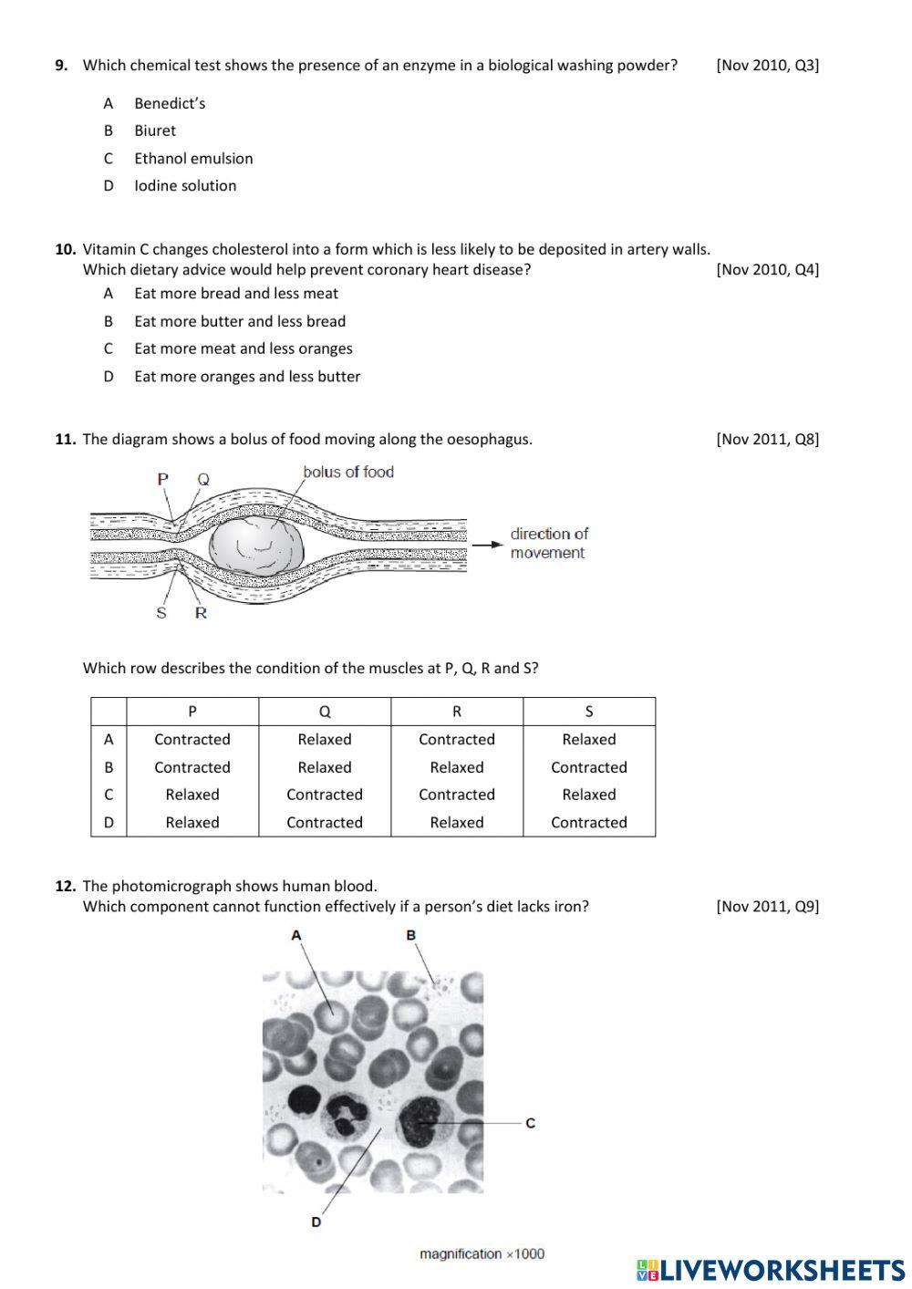 Biology - 5 Ani… | Free Interactive Worksheets | 1567045