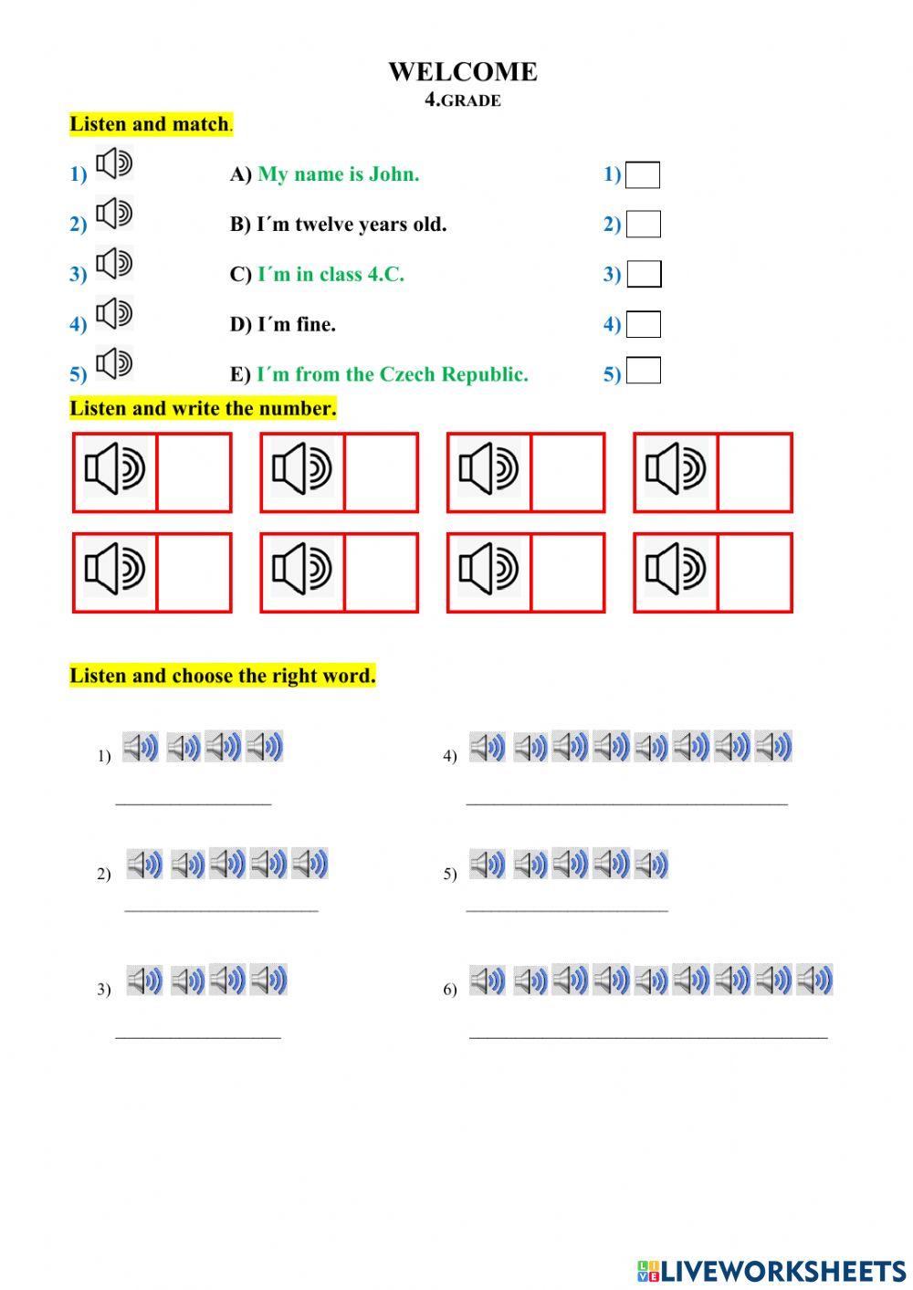 Welcome - pop2 worksheet | Live Worksheets