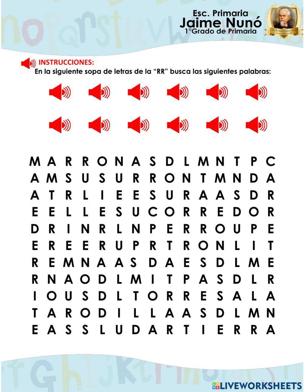 1567788 | Sopa de letras, letra r y rr | Michel Otaner