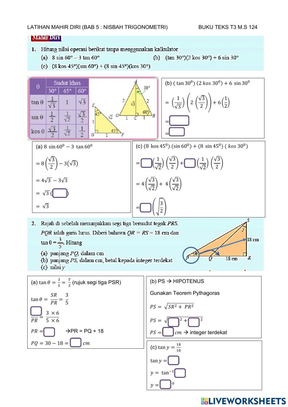 Bab 5 tingkatan 3 worksheet | Live Worksheets