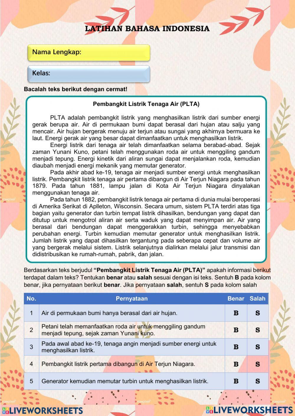 Teks Eksplanasi | Free Interactive Worksheets | 1568632