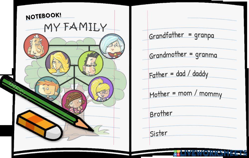 My family tree 1569527 | babel87 | Live Worksheets