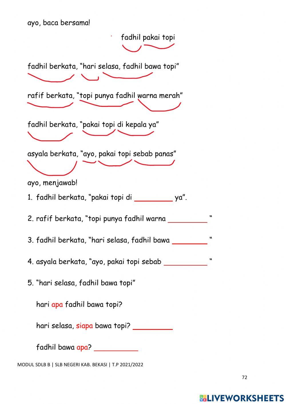 27 Oktober 2021 worksheet | Live Worksheets