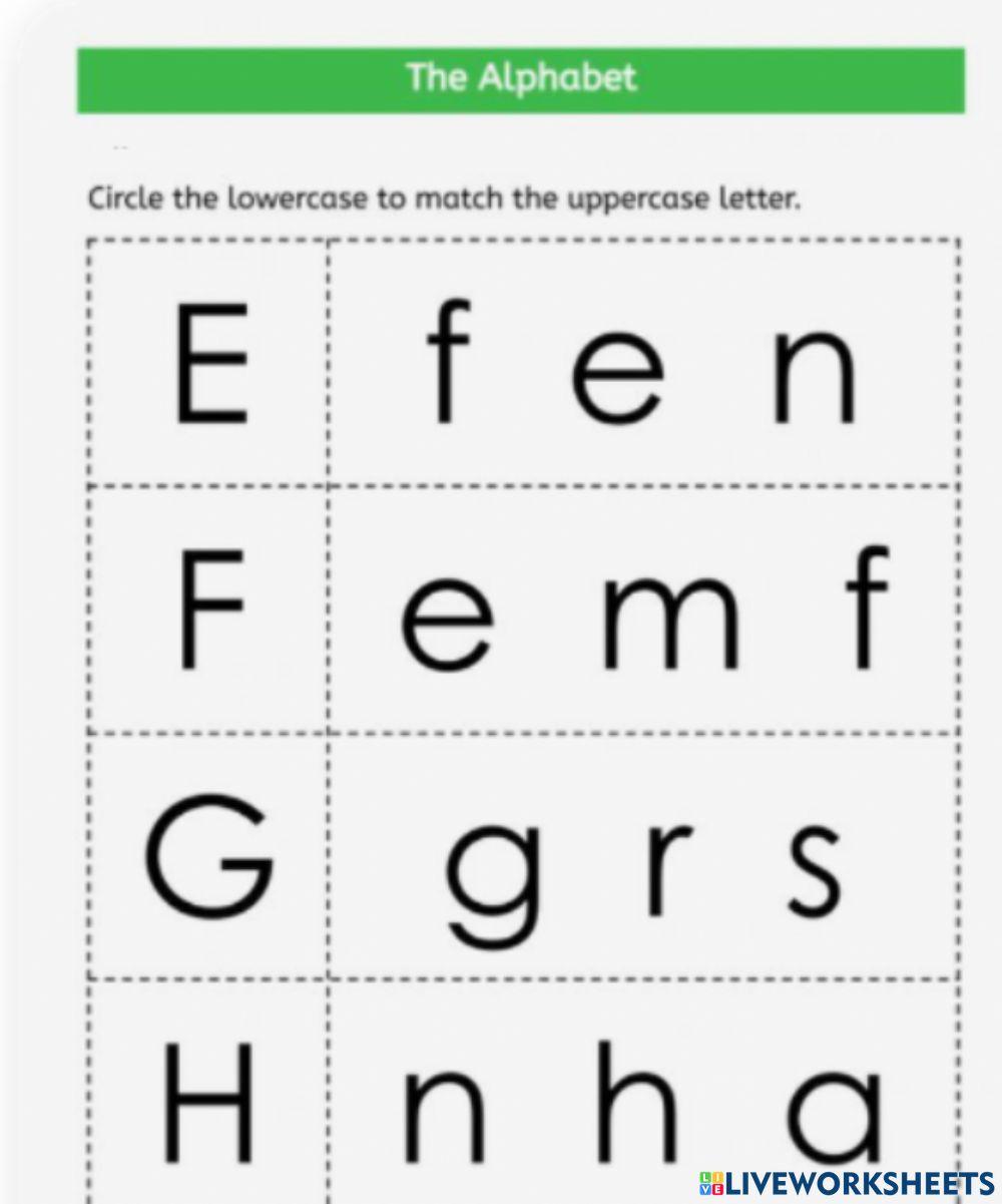 Choose the correct alphabet 2 worksheet | Live Worksheets