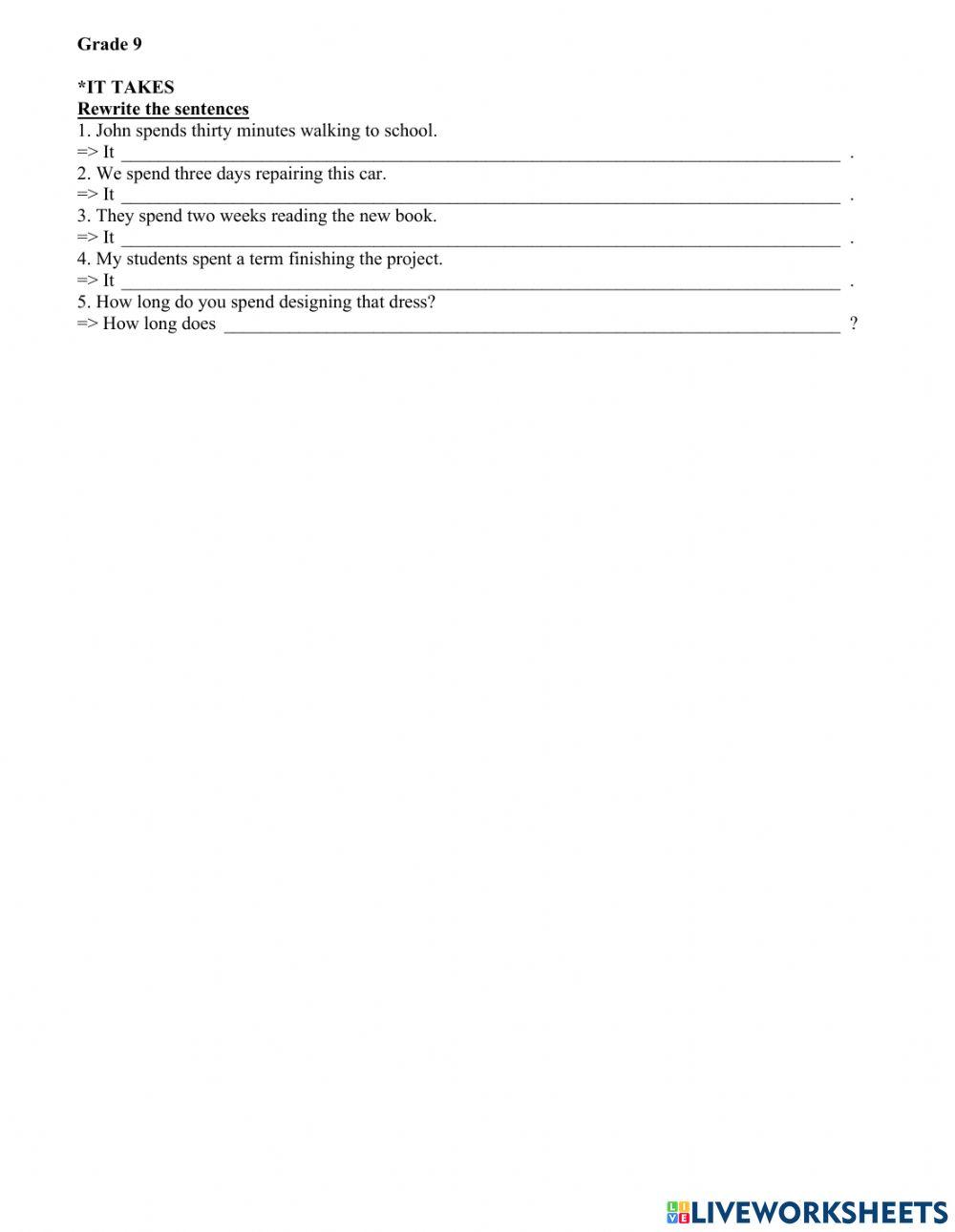 G9 Unit 1 2 3 (written revision) worksheet | Live Worksheets