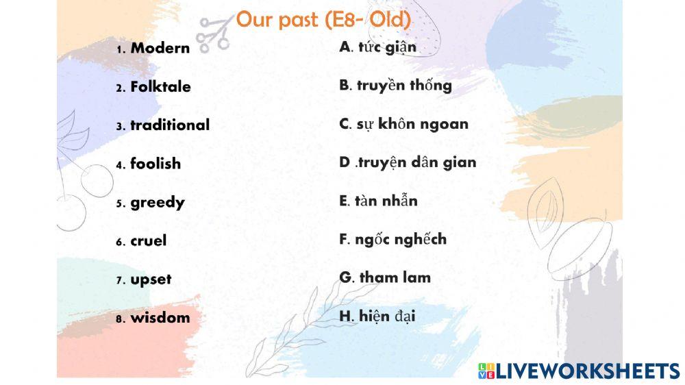 Our Past online activity | Live Worksheets