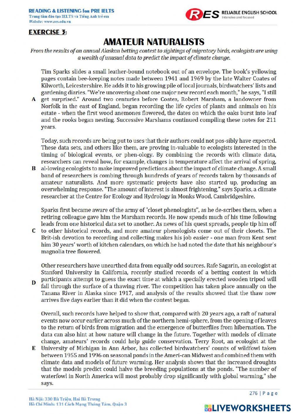 RL For Pre Les 14 (3) worksheet | Live Worksheets