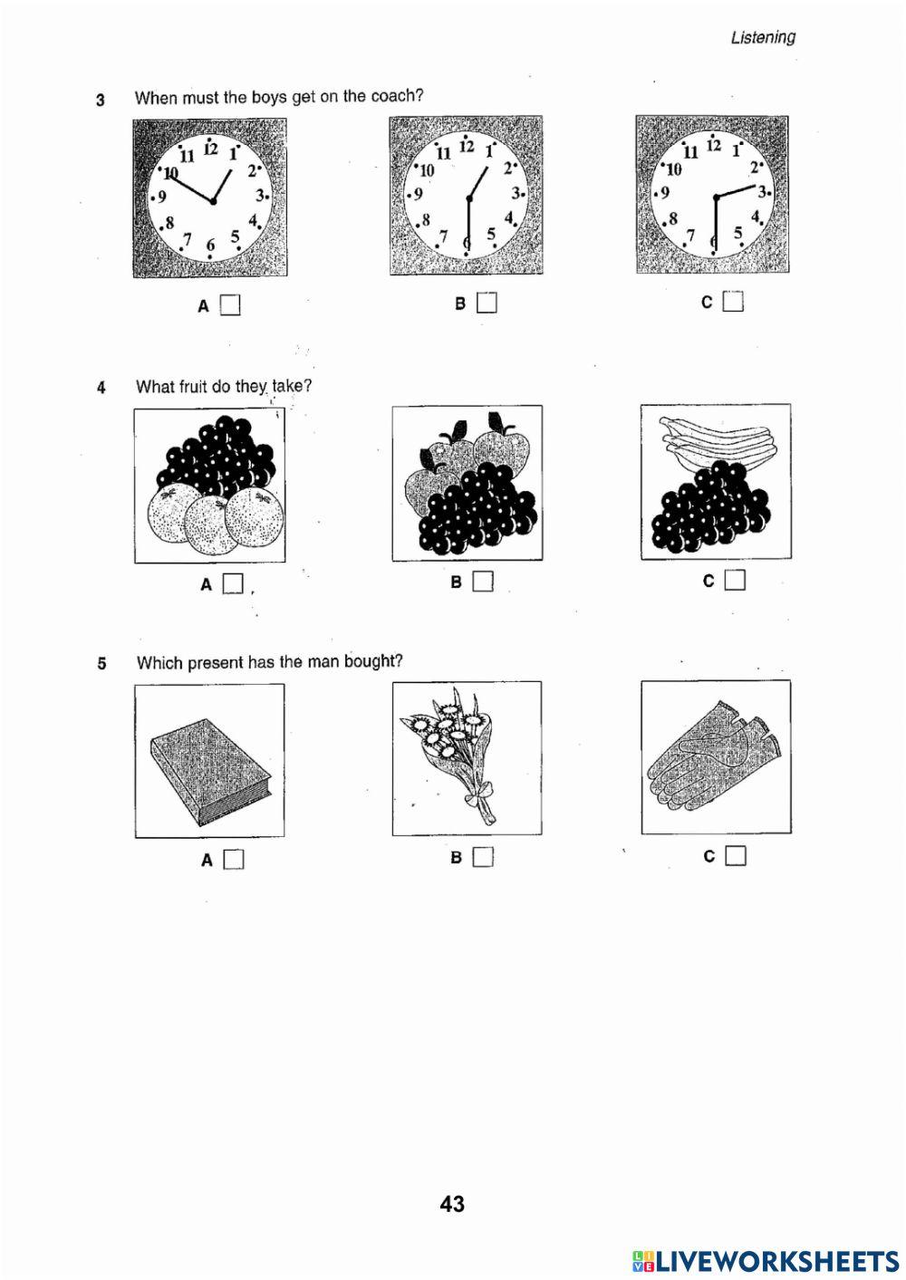 PET 3 - TEST 3 - Listening 1570405 | huongntk1212