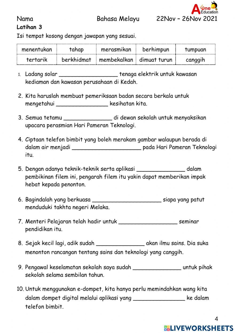STD 5 BM 22112021 - 26112021 Unit 23 worksheet | Live Worksheets