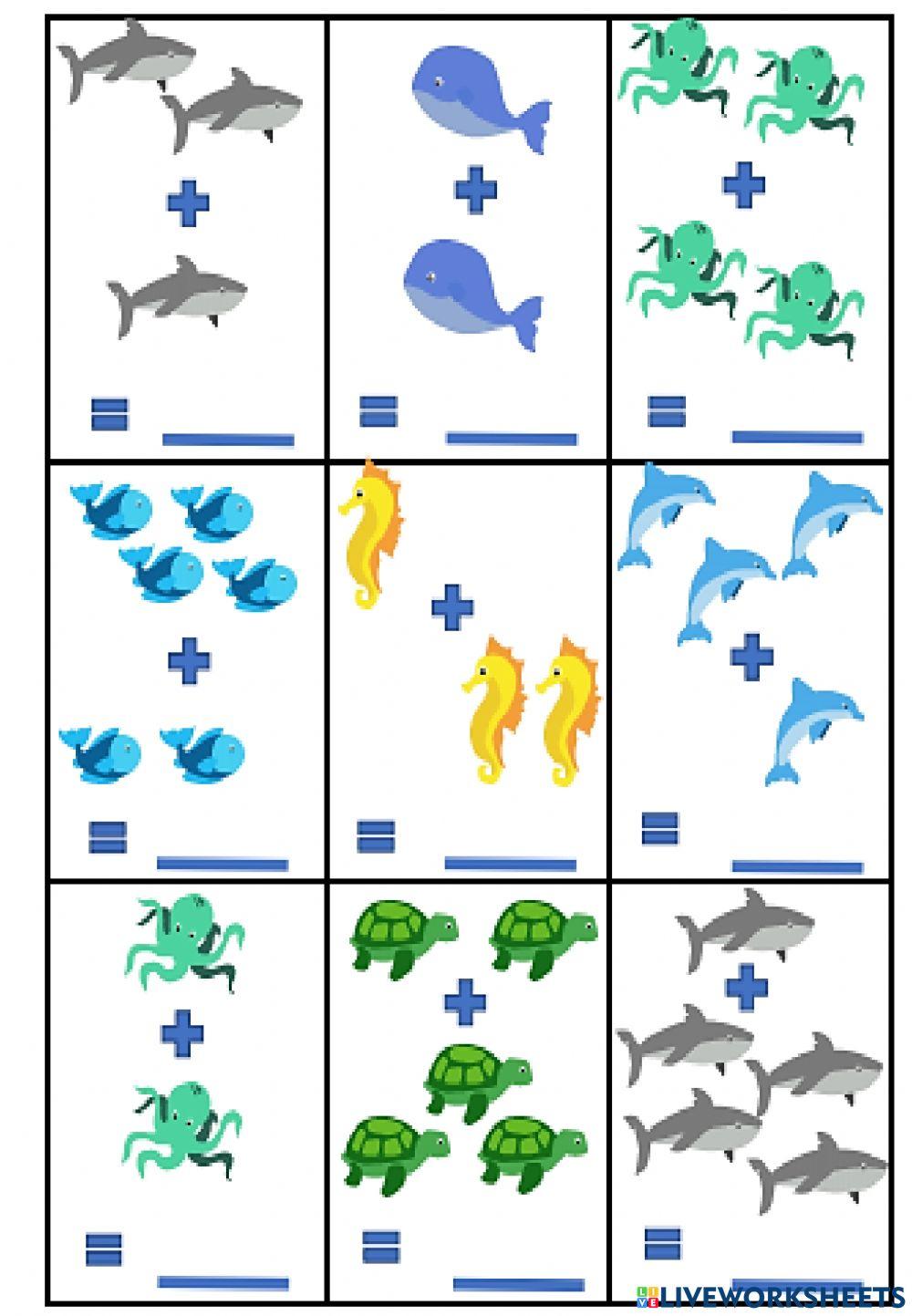 Math online exercise for K5 | Live Worksheets