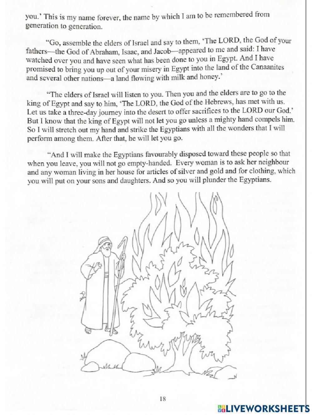 Moses | Free Interactive Worksheets | 1571681