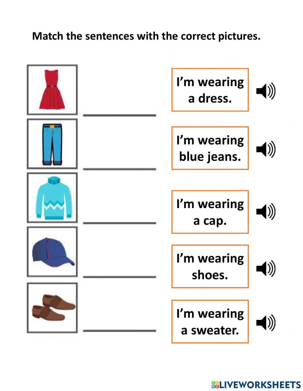 Review: Clothes interactive worksheet | Live Worksheets