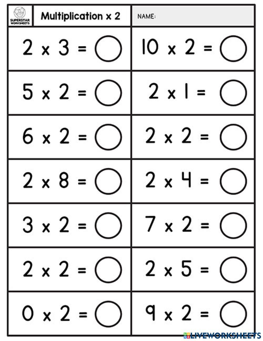Mathematics Year 2-3 online exercise for | Live Worksheets